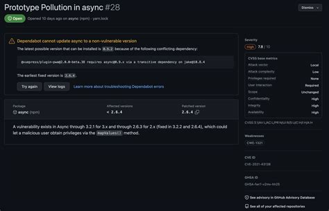 [bug report] fix vulnerability cve 2021 43138 · issue 850 · vuepress core · github