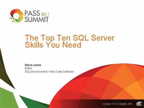 The Top Ten SQL Server Skills You Need