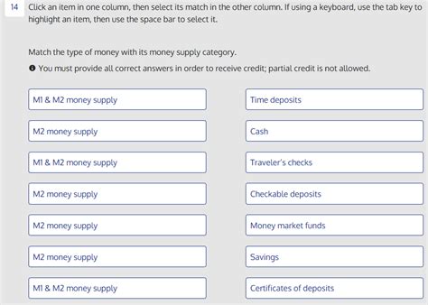 solved 14 click an item in one column then select its match