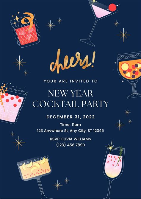 Simple Cocktail Party Invitation At Dominic Nanya Blog