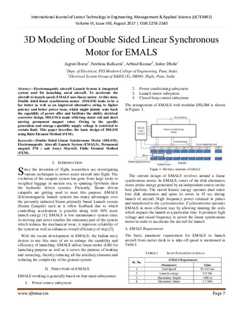 Pdf 3d Modeling Of Double Sided Linear Synchronous Motor For Emals