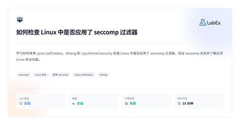 如何检查 Linux 中是否应用了 Seccomp 过滤器 Labex