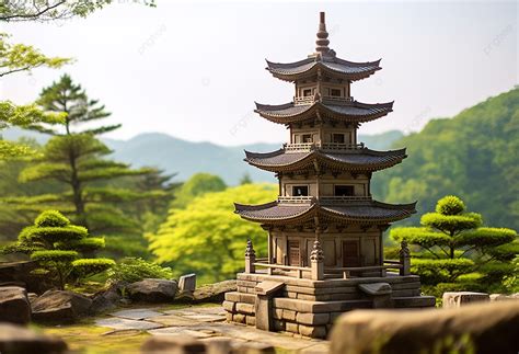 푸른 언덕 위에 앉아 있는 고대 탑 경북 고해상 나무 배경 일러스트 및 사진 무료 다운로드 Pngtree