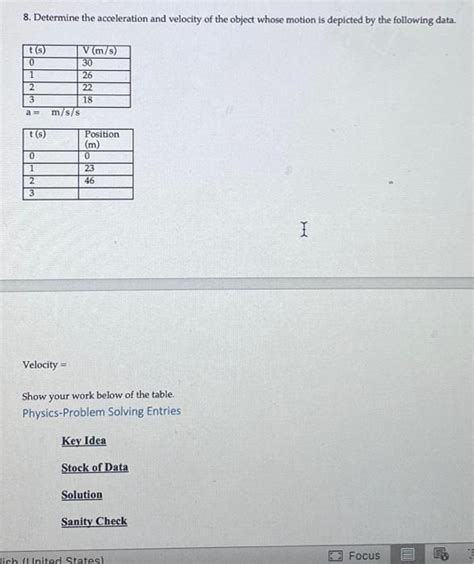 Solved Determine The Acceleration And Velocity Of The Chegg