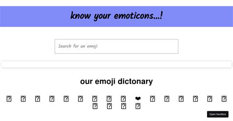 Emoji Interpreter Codesandbox