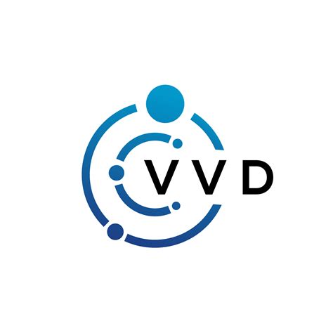 Vvd Letter Technology Logo Design On White Background Vvd Creative