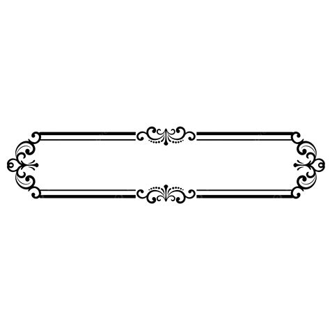Swirl Ornate Text Frame Black Text Text Border Borders PNG