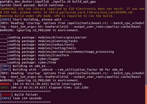 Apollo50 Build Interruptedbuild Failed · Issue 13691 · Apolloauto