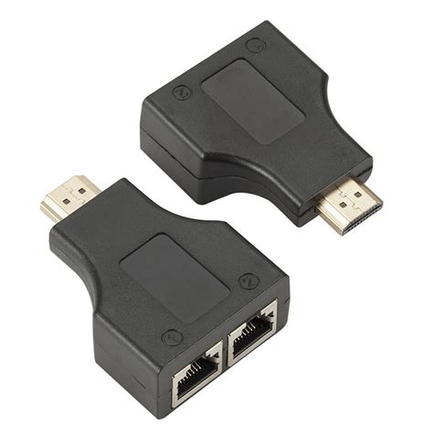 30 Meters Hdmi Extender To Dual Rj45 Over Cat 5e 6 Vicedeal