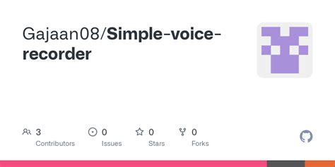 GitHub Gajaan Simple Voice Recorder