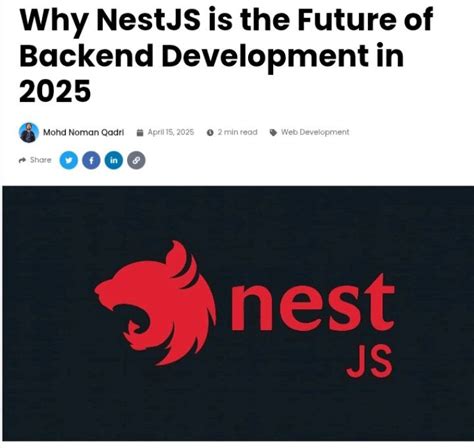 Nestjs Backenddevelopment Typescript Nodejs Webdevelopment Mohd