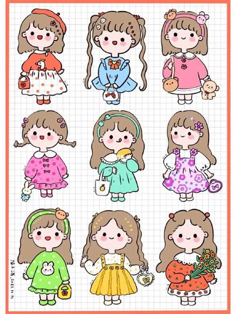 小女孩简笔画大全可爱又漂亮图片 小女孩简笔画大全可爱又漂亮图片视频 画趣文库（我爱生活）