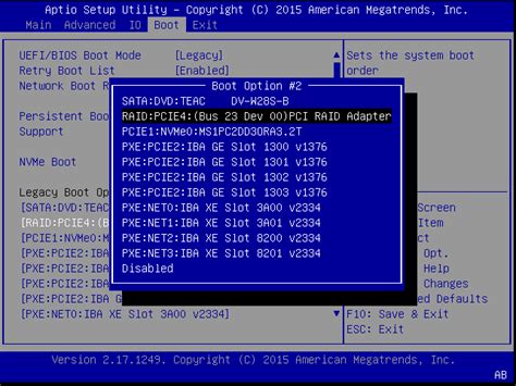 Modify The Boot Order BIOS Oracle X Series Servers Administration Guide