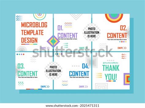 Colorful Microblog Design Idea Easy Edit Stock Vector Royalty Free 2025471311 Shutterstock