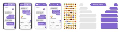 smartphone messaging app user interface design vector image
