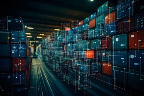 Premium Ai Image Abstract Image Of Supply Chain Tracking On A