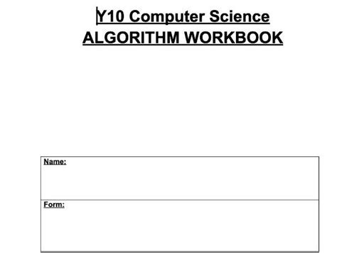 Gcse Edexcel Computer Science Workbook Teaching Resources
