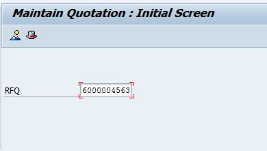 SAP MM Request For Quotation