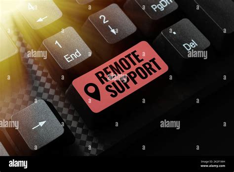 Conceptual Display Remote Support Word Written On Help Endusers To