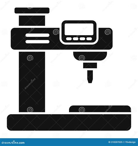 Press Cnc Machine Icon Simple Vector Equipment Beam Stock Illustration