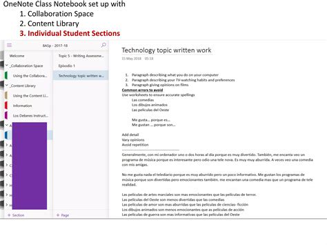 One Note Class Notebook Examples Pptx
