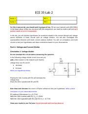 ECE 35 Lab 2 Docx ECE 35 Lab 2 Name 1 PID 1 Name 2 PID 2 For This In Person Lab You Should