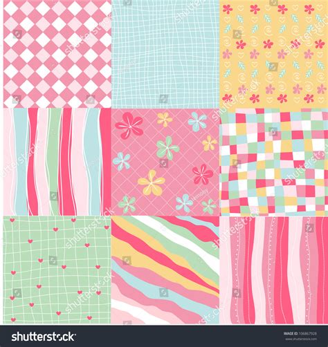 Seamless Patterns Fabric Texture Stock Vector Royalty Free 106867928