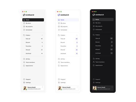 Sidebar Navigation — Untitled Ui By Jordan Hughes® On Dribbble