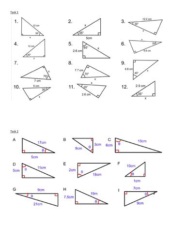 Edexcel Gcse Higher Unit 5 Angles And Trigonometry Teaching Resources