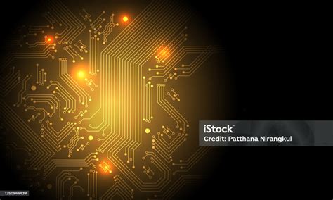 기술 골드 회로 메인 보드 컴퓨터 빈 공간 미래 배경 벡터 일러스트 금 금속에 대한 스톡 벡터 아트 및 기타 이미지 금 금속 테크놀로지 0명 Istock