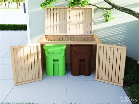 Diy Garbage Bin Storage Enclosure Digital Download Pdf Plans Etsy