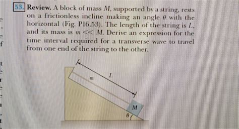a block of mass m supported by a string rests on a