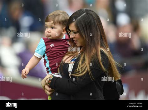 Enzo Son Of Goalkeeper Adrian Is Led Off The Pitch Before The Premier