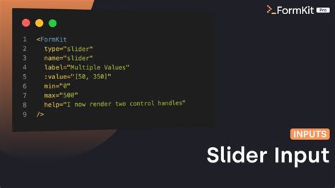Slider Input For Vuejs · Formkit Pro Youtube
