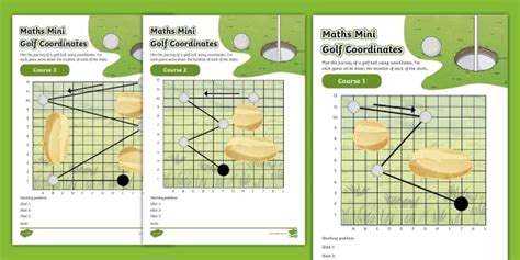 Maths Mini Golf Coordinates Teacher Made Twinkl