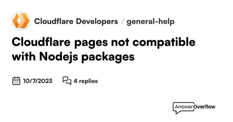 cloudflare pages not compatible with node js packages cloudflare