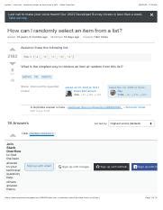 Python How Can I Randomly Select An Item From A List Stack
