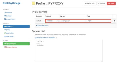 How To Set Up Proxy On Switchyomega Pyproxy