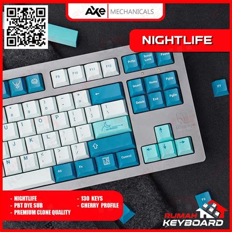 KEYCAP KEYCAPS CHERRY NIGHTLIFE PBT DYE SUB Rumah Keyboard