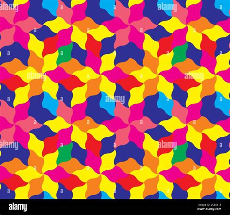 Geometric Seamless Pattern From Smooth Lines Three Dimensional Pattern