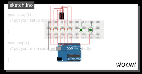 7 Segment Wokwi Esp32 Stm32 Arduino Simulator