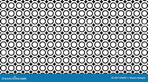 Abstract Modern Minimal Black And White Monochrome Geometry Circles And