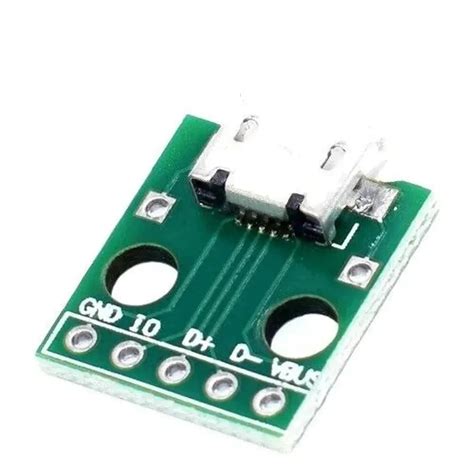 Usb Micro Breakout Board Female Socket 2 54mm Pitch Adapter Connector