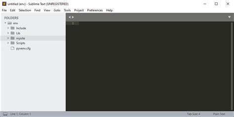 env mysite folder