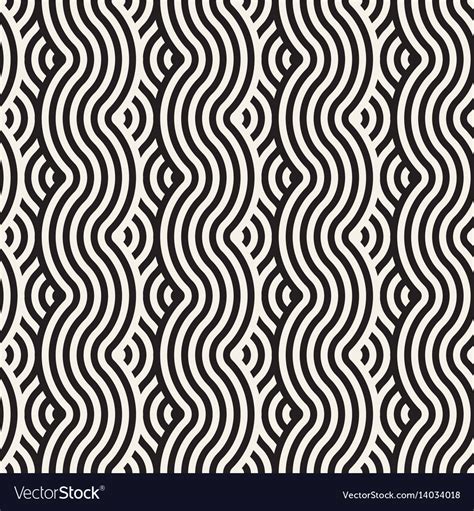 Seamless Monochrome Geometric Pattern Abstract Vector Image