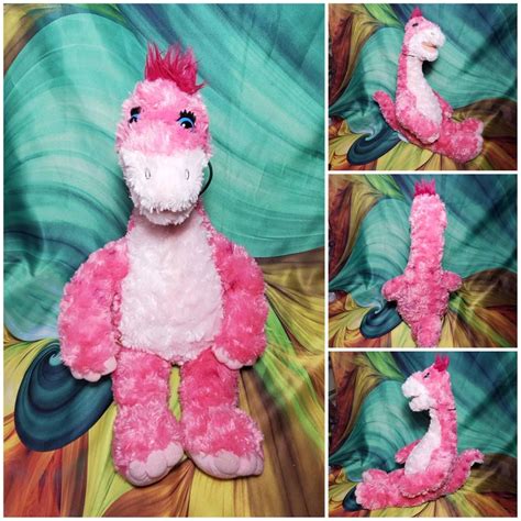 19 Build A Bear Pink Purple Spotted Dinosaur Push Stuffed Babw Apatosaurus Etsy