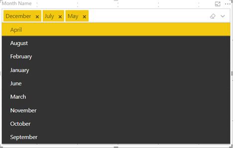 solved slicer how to show selected values single or mu