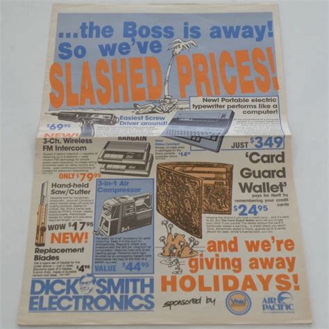 Rare C1984 Dick Smith Electronics Slashed Prices Mini Tabloid 8 Page Catalogue 499 Picclick Au