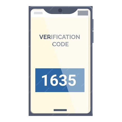 Premium Vector Smartphone Showing Verification Code On Screen For 2 Step Authentication