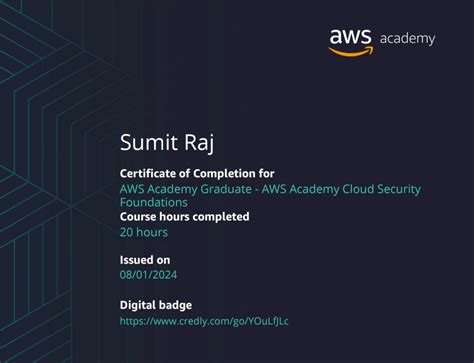 Sumit Raj On Linkedin Aws Cloudcomputing Awsacademy Certification Continuouslearning…